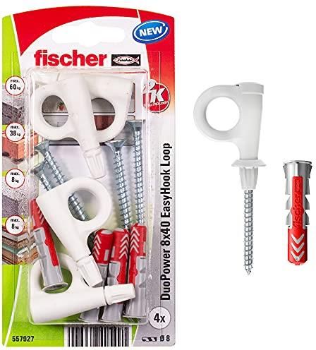 Fischer Easyhook Loop 8 Zestaw 4 Uniwersalnych Haków Na Oczka I Pasujących Kołków Duopower 8X40 ...