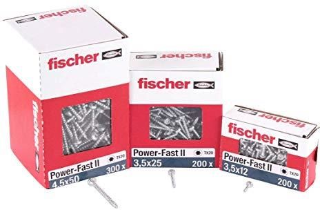 Fischer 200 X Wkręt Do Płyt Wiórowych Power-Fast Ii 4,5X50 Pan Head Z ...