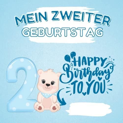 Mein Zweiter Geburtstag: Malbuch als Geburtstagsgeschenk für Jungen 2 ...