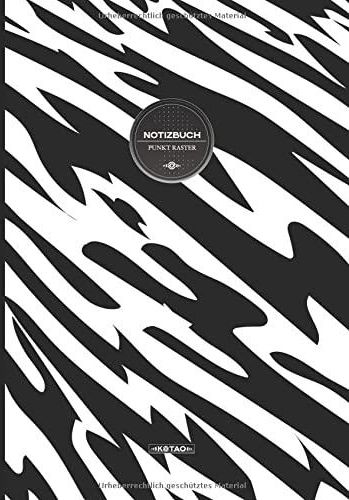 KOTAO Notizbuch Punkt Raster DIN A4 #50 Zebra: (150 Seiten, 90g/m2 ...