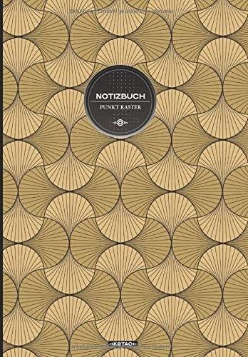 KOTAO Notizbuch Punkt Raster DIN A4 #285 Art Deco Muster Gold: (150 ...