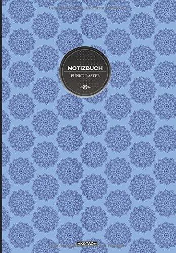 KOTAO Notizbuch Punkt Raster DIN A4 #239 Mandala Blue: (150 Seiten, 90g ...