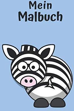 Mein Malbuch: Motiv Zebra No. 1 , DIN A4 , Blanko , Geschenkidee ...