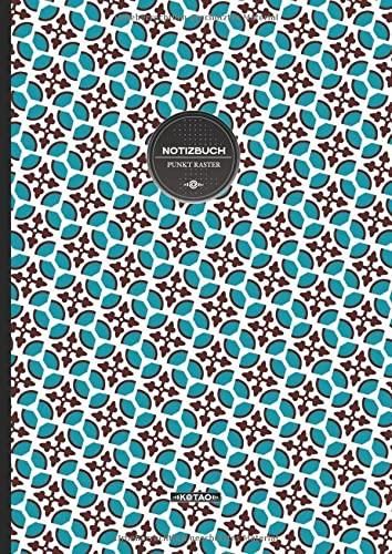 KOTAO Notizbuch Punkt Raster DIN A4 #98 Retro: (150 Seiten, 90g/m2 ...