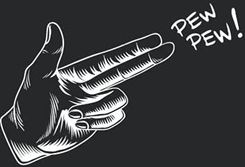 Hand Pew Pistole Line Art Artwork Scatch Halloween Kostüm: ANTI STRESS ...