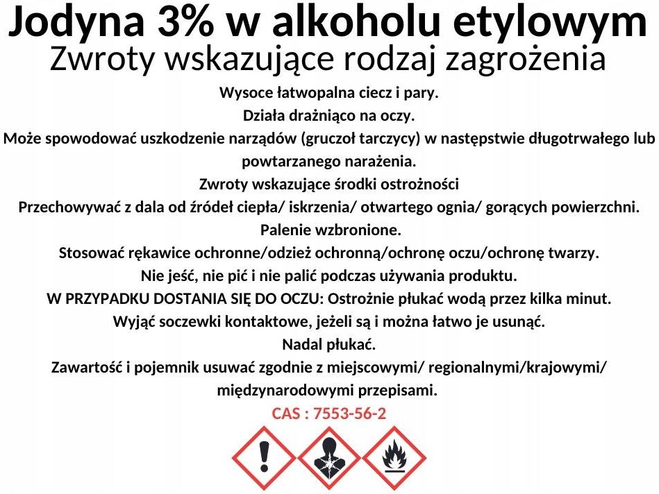 Jodyna 3% W Alkoholu Etylowym 50Ml - ceny i opinie - Ceneo.pl