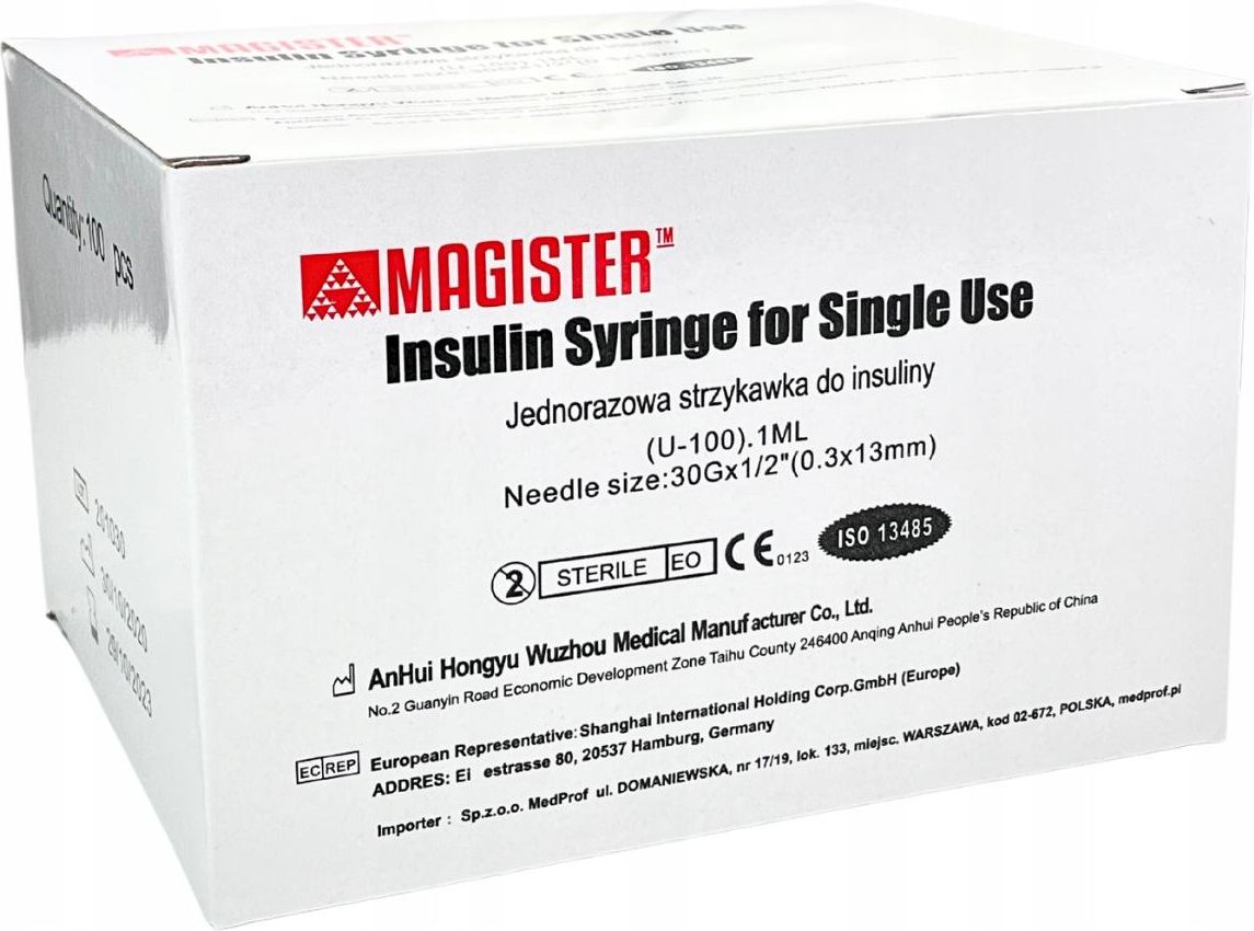 Strzykawki Insulinowe 1Ml U100 0,3X13Mm 100Szt. - ceny i opinie - Ceneo.pl