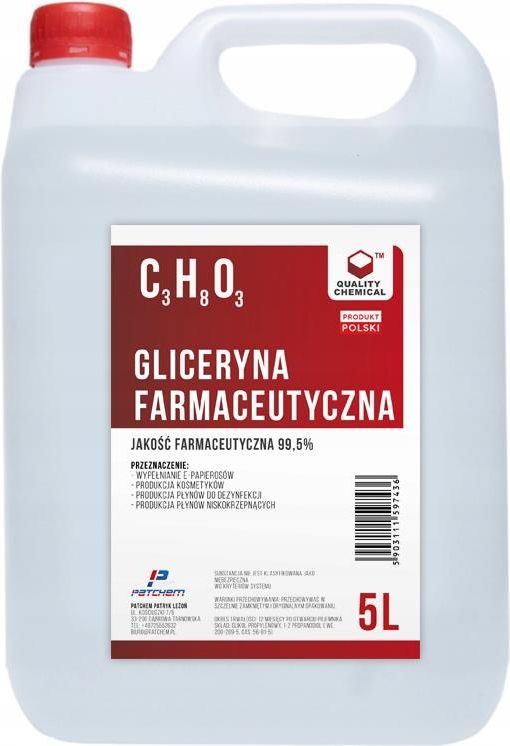 Gliceryna Rośl Farmaceutyczna 5L 99,5 % - ceny i opinie - Ceneo.pl