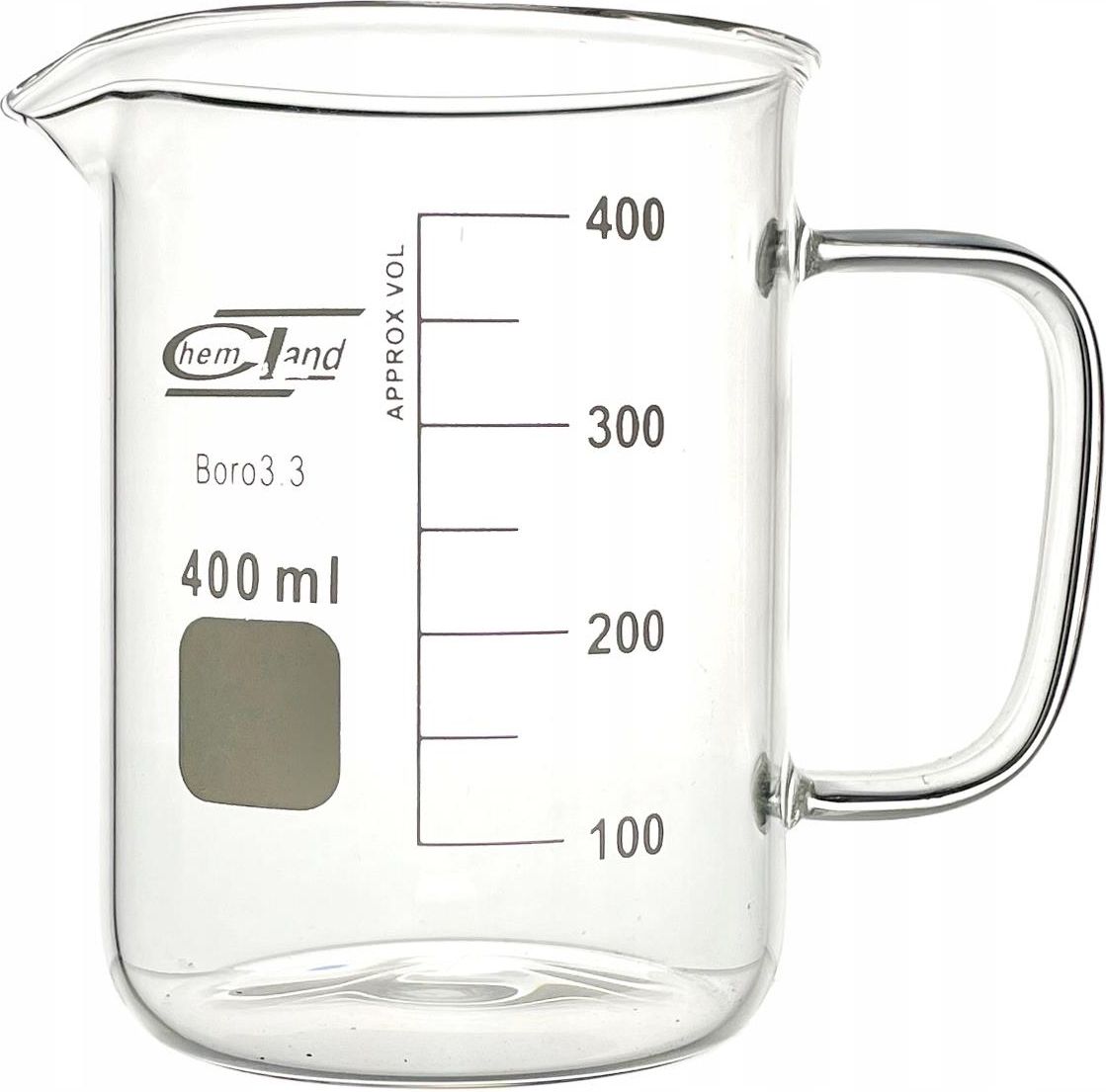Chemland Zlewka Szklana Z Uchem Niska 400Ml (Chemland) - ceny i opinie - Ceneo.pl