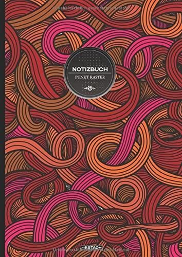 KOTAO Notizbuch Punkt Raster DIN A4 #259 Swirls Red: (150 Seiten, 90g ...