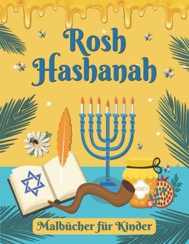 Rosh Hashanah & Yom Kippur Malbücher für Kinder: Jüdischer Feiertag ...