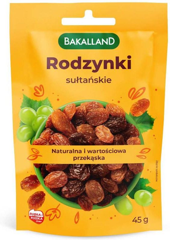 BAKALLAND Rodzynki Sułtańskie 45g - Ceny i opinie - Ceneo.pl