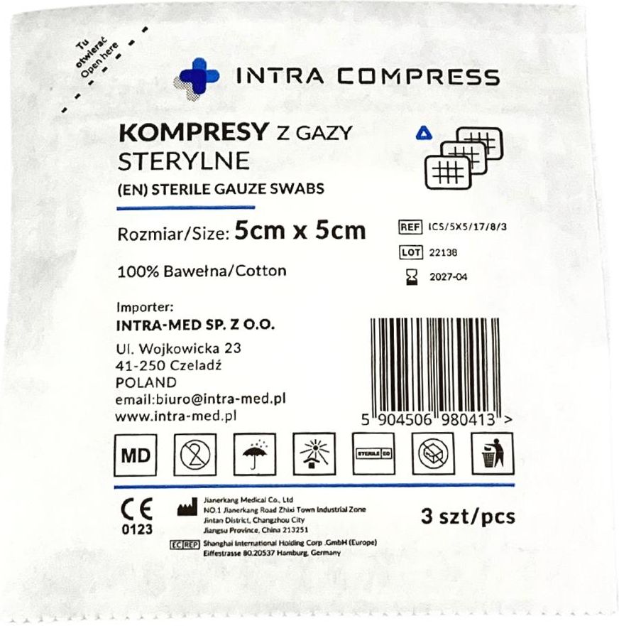 Jałowy Kompres Z Gazy Intramed 5cm x 5m 10sztuk - Opinie i ceny na Ceneo.pl