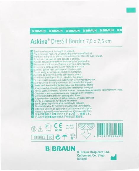 B. Braun Opatrunek Samoprzylepny Askina Dressil Border 10szt. 7,5X7,5Cm ...