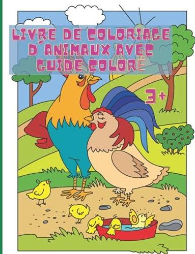 Livre de coloriage d'animaux avec guide coloré: Guide coloré et ...