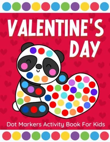 Valentines Day Activity Book For Kids: Easy Guided Do a Dot Coloring ...