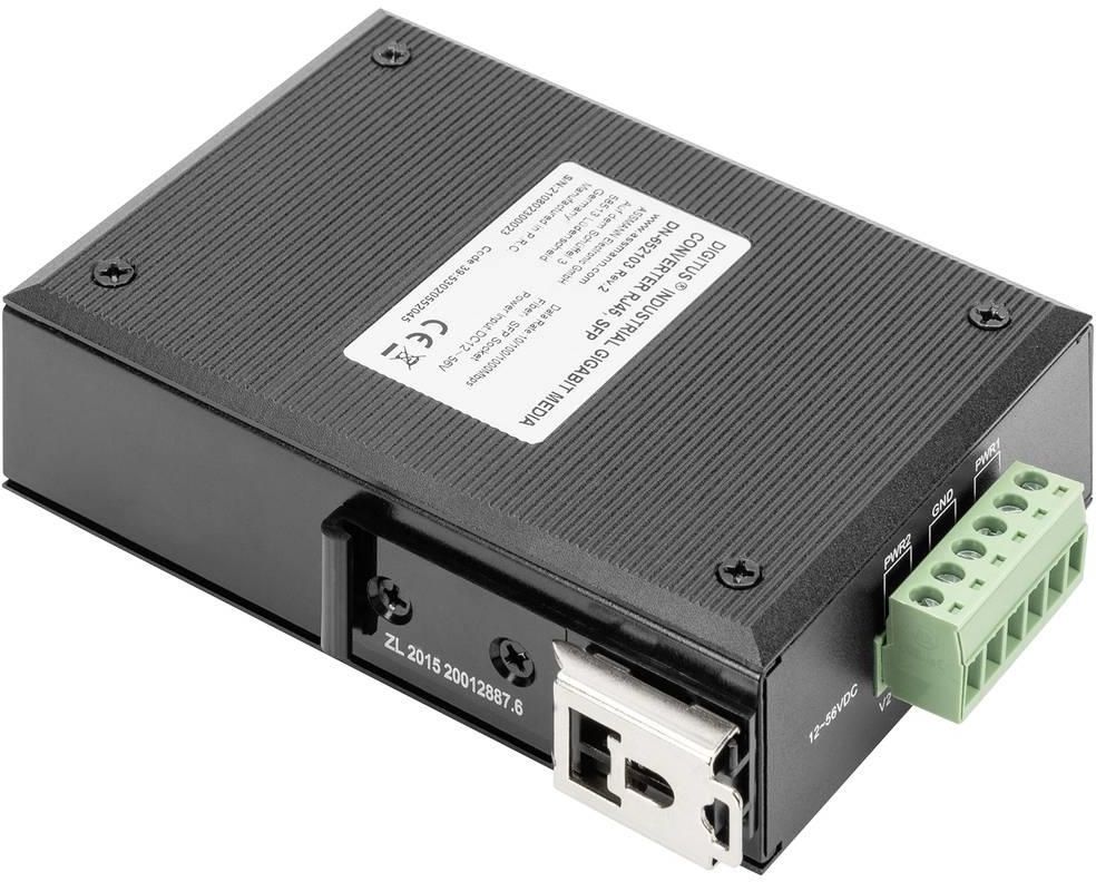 Konwerter sieciowy Digitus Przemysłowy Konwerter Mediów Gigabit 10/100 ...