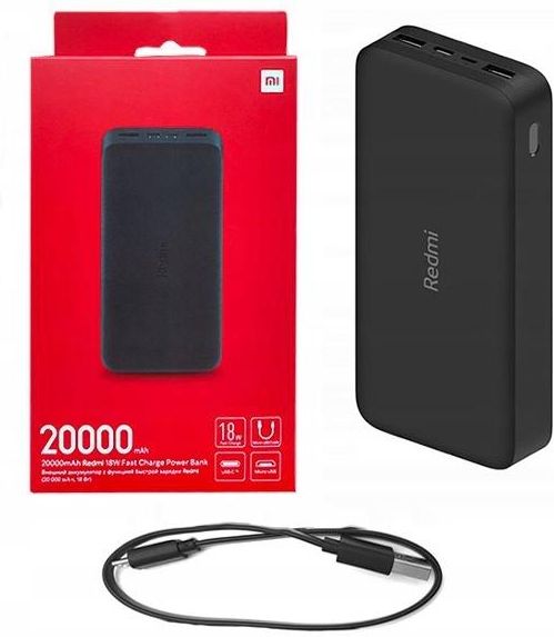 Powerbank Xiaomi Powerbank Redmi 18W Fast Charger 20000 mAh - Opinie i ...