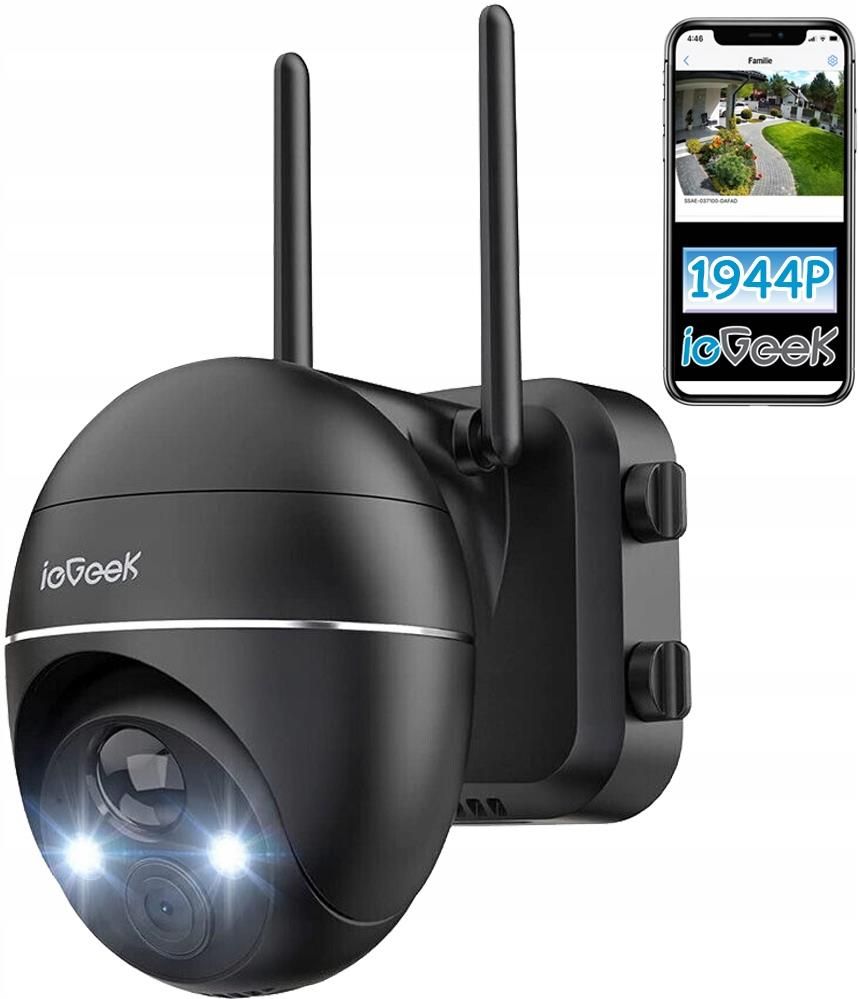 Kamera przemysłowa Iegeek Kamera Zewnętrzna Obrotowa Ip Wifi Hd 5Mpx 4X ...