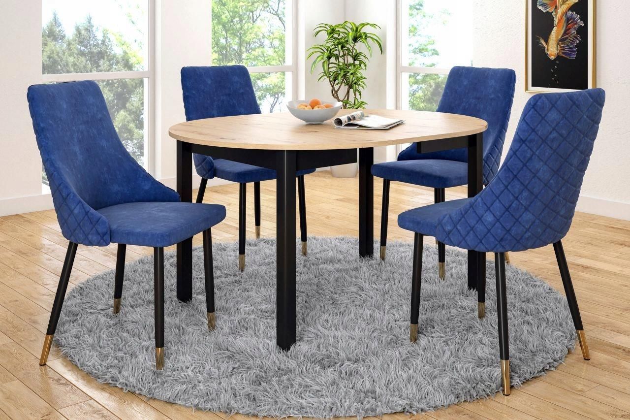 Furnitex Krzesło Velvet Granatowe Aksamitne Tył Pikowany - Opinie i ...