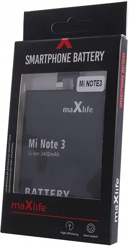 Bateria Maxlife Bateria Do Xiaomi Mi Note 3 Bm3A 3400Mah - Opinie i ceny na Ceneo.pl