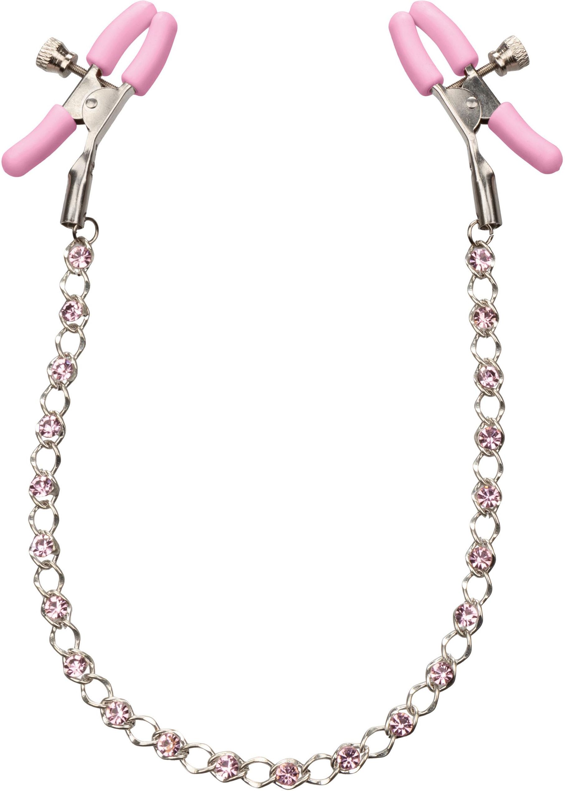 California Exotic Novelties Calexotics Crystal Chain Nipple Clamps ...