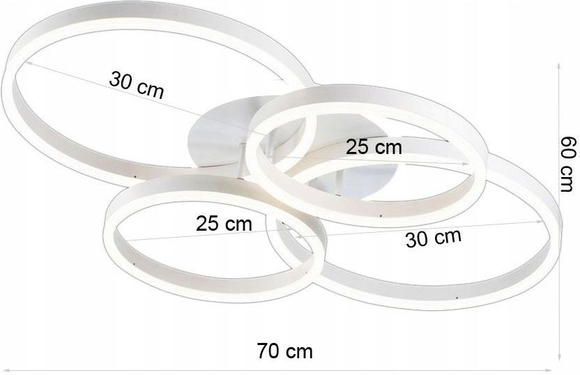 Maxxllc Lampa Wisząca Ring Plafon Koła Żyrandol Led Pilot (22253Wt ...