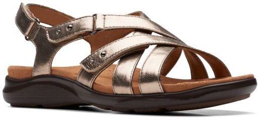 Sandały Clarks Kitly Go E kolor metallic leather 26170987 - Ceny i ...