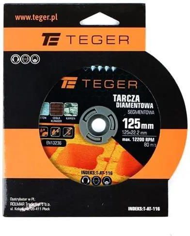 Tarcza diamentowa Teger Tarcza Diamentowa Segmentowa 125X2223mm Do ...