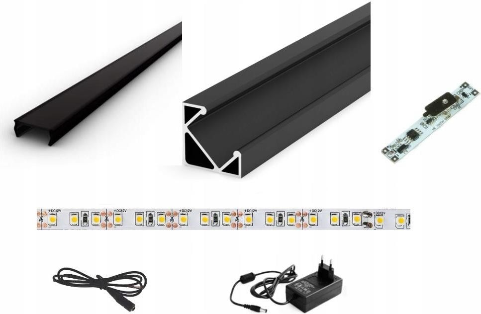Martom Listwa Led Do Kuchni 1M, Czarna Osłona Włącznik (P3Bl1Ms9Ww+Oscz ...