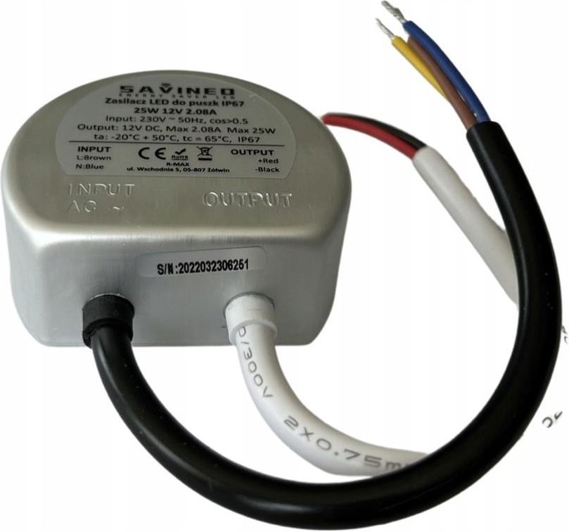 Savineo Zasilacz Led Do Puszk Ip67 25W 12V 2,08A Ip20 (1571) - Opinie i ...
