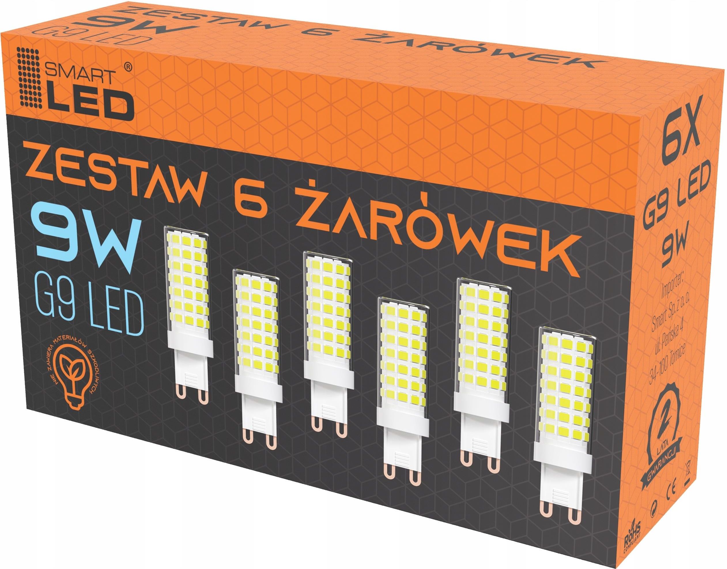 Smartled Żarówka Led G9 9W 900Lm Biała Ciepła Nie Mruga (3430) - Opinie ...