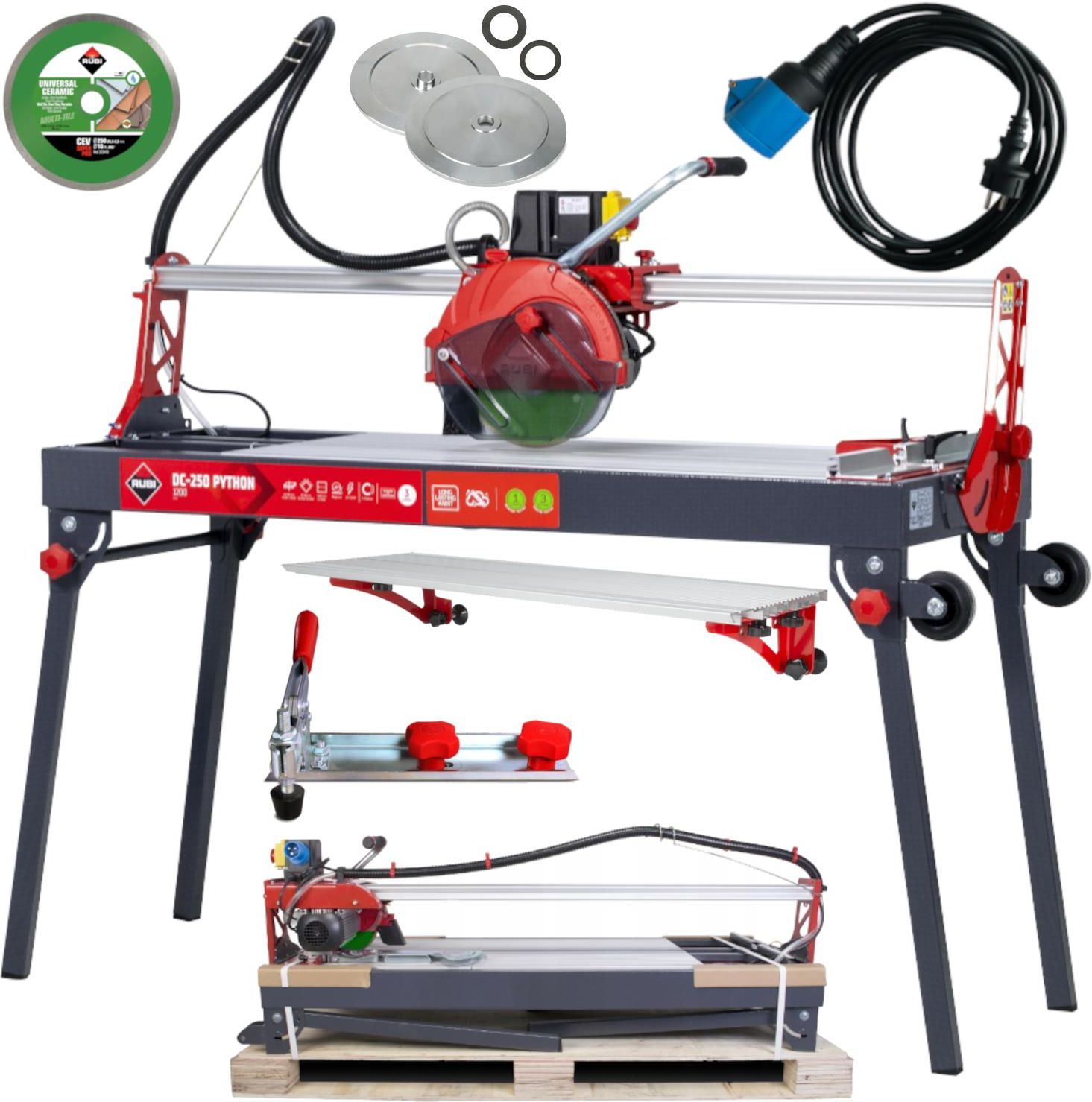 RUBI Przecinarka elektryczna DC-250-1200 Python z CEV 250 + akcesoria ...
