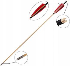 Qbest Strzały Drewniane 82cm Lotka Indyk 10 Szt ...