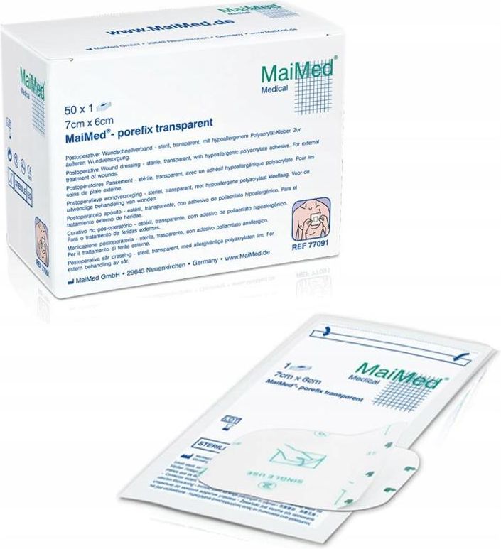 Maimed Opatrunek Na Rany Jałowy Transparentny 7X6cm 50szt. (Mm77091 ...