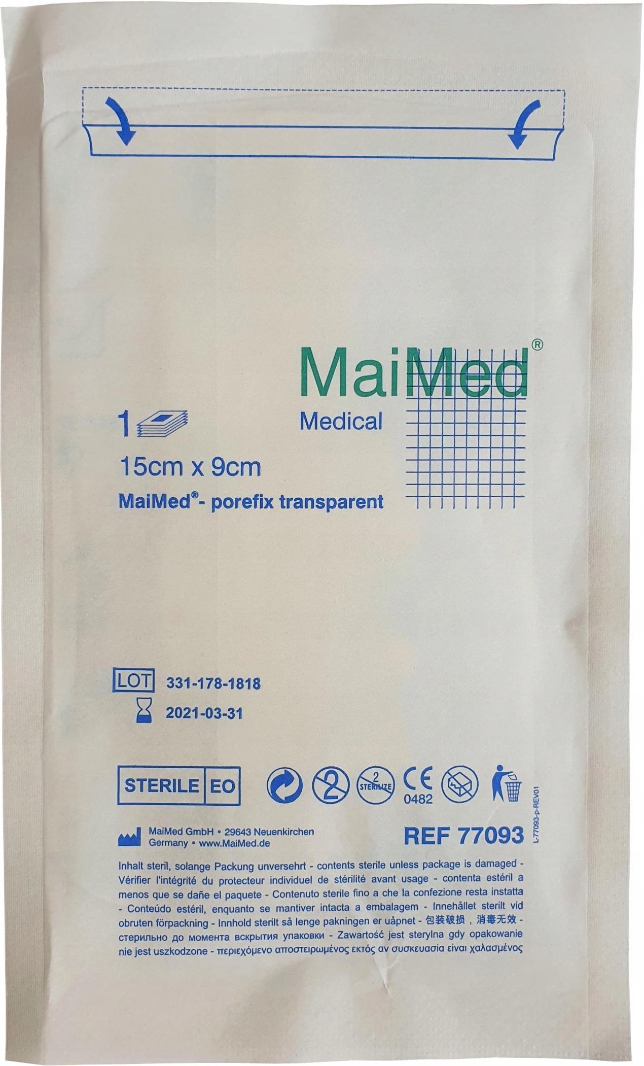 Maimed Opatrunek Na Rany Jałowy Transparentny 15X9 25szt. (Mm77093 ...