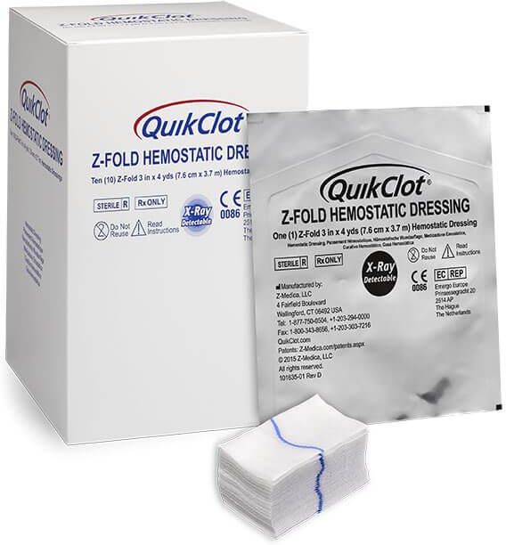 Z-Medica Opatrunek Hemostatyczny 7,6Cmx3,7M Quikclot Z-Fold (633 ...