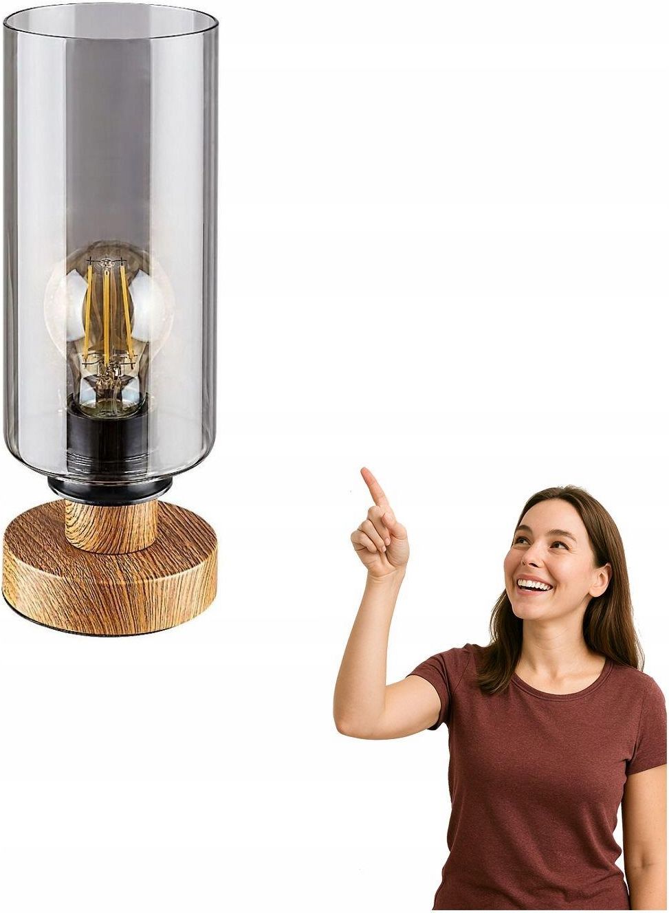 Lampa Rabalux Tanno Lampa Stołowa Przydymiony, Drewno 74120 - Opinie i ...