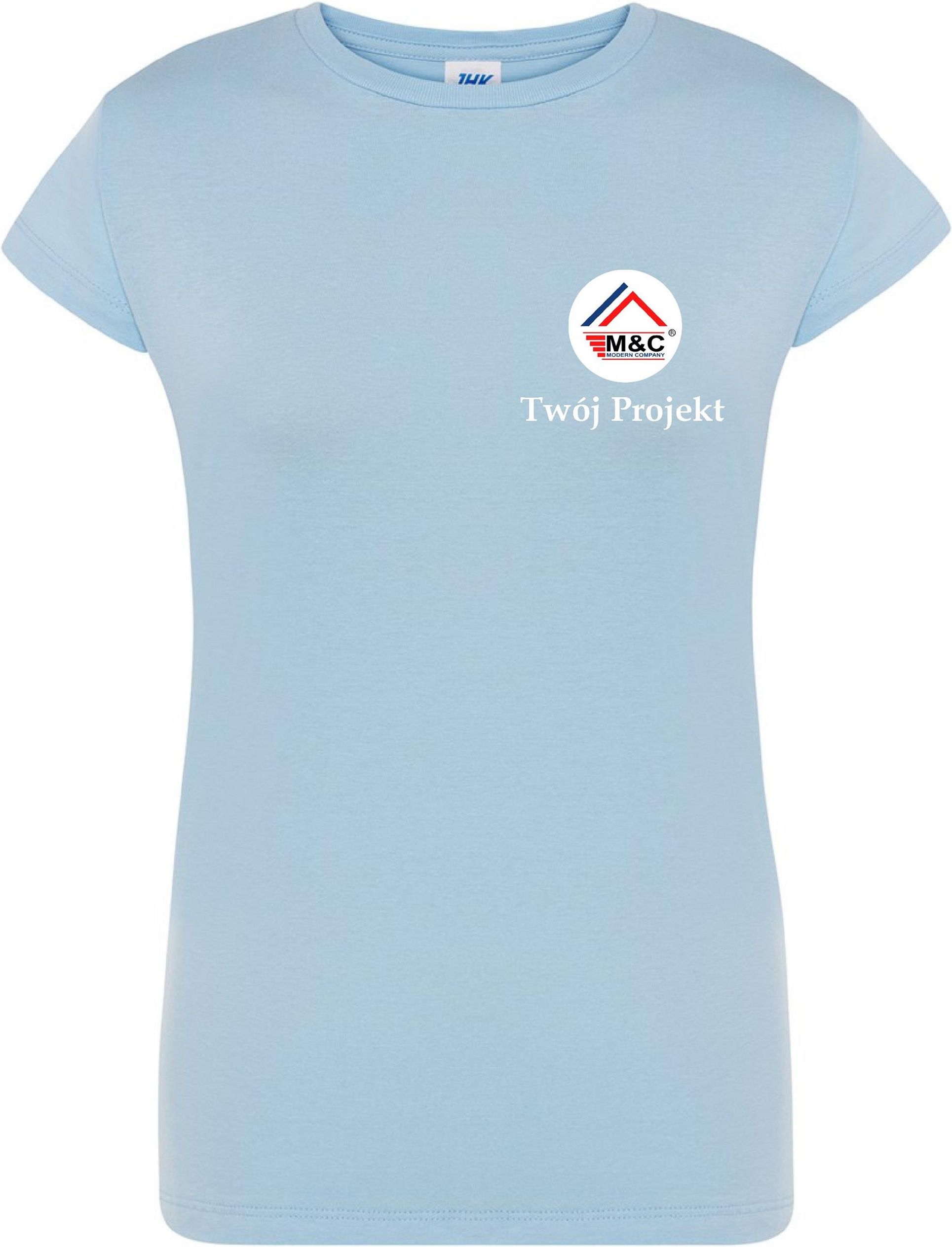 T-shirt damski jasno niebieski z twoim nadrukiem lub napisem - Ceny i opinie - Ceneo.pl