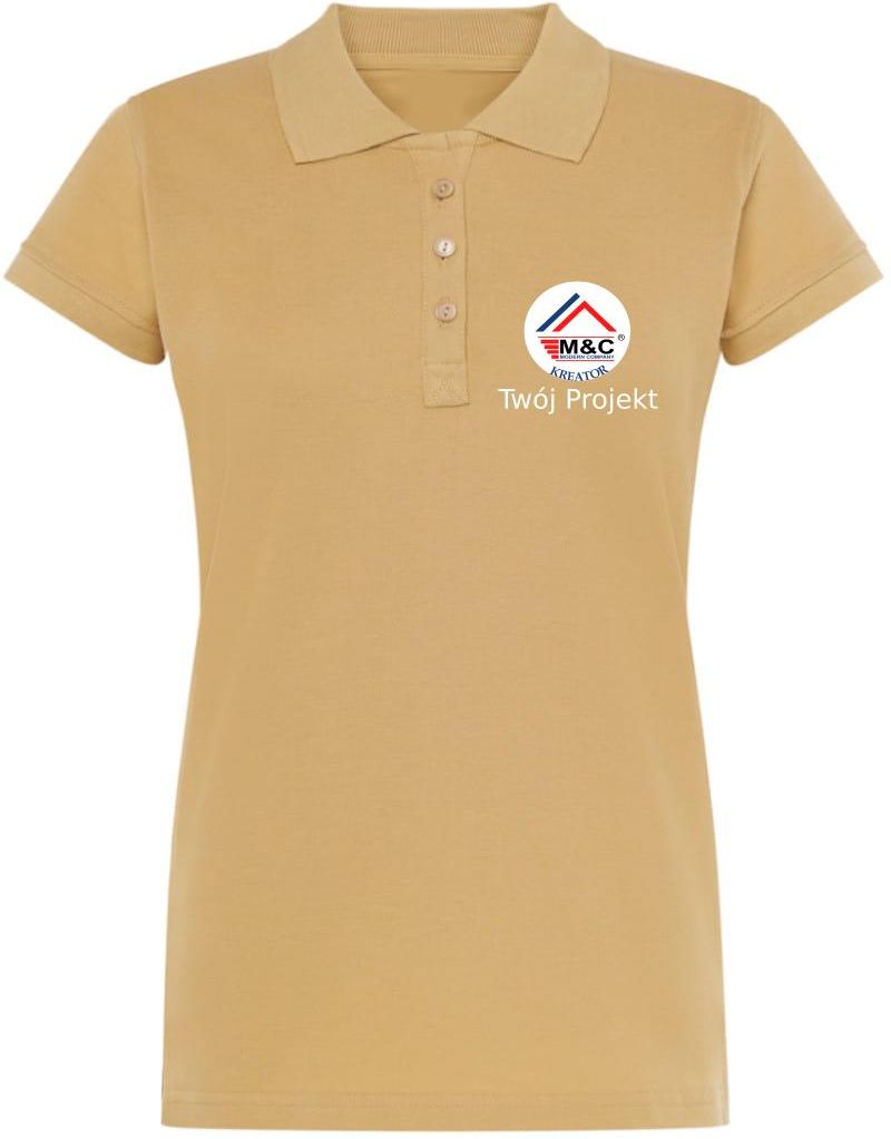 Koszulka polo damska piaskowa z twoim nadrukiem lub napisem - Ceny i opinie - Ceneo.pl