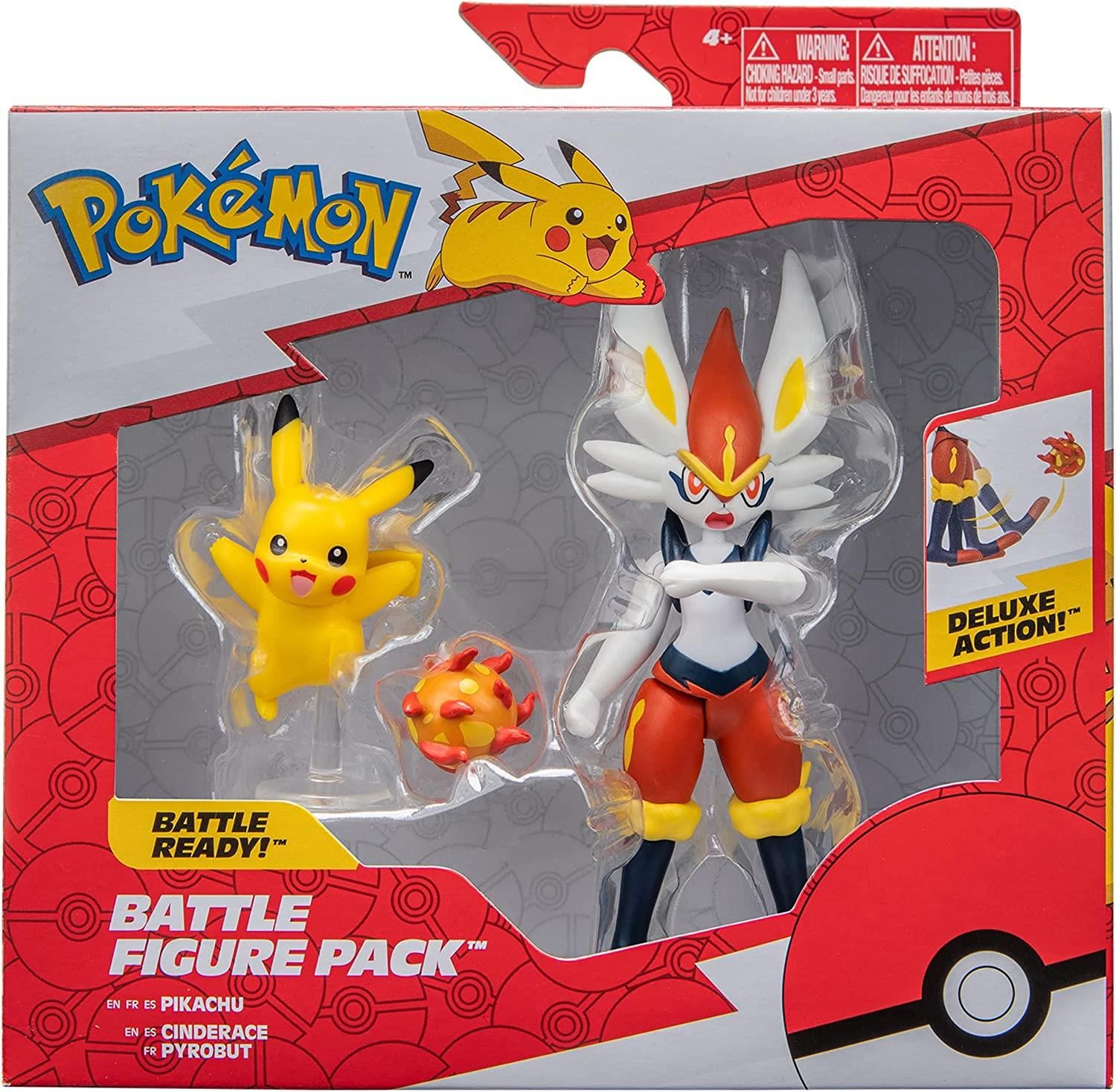 Jazwares Pokemon Zestaw Figurek 2Pak Cinderace I Pikachu - Ceny i ...