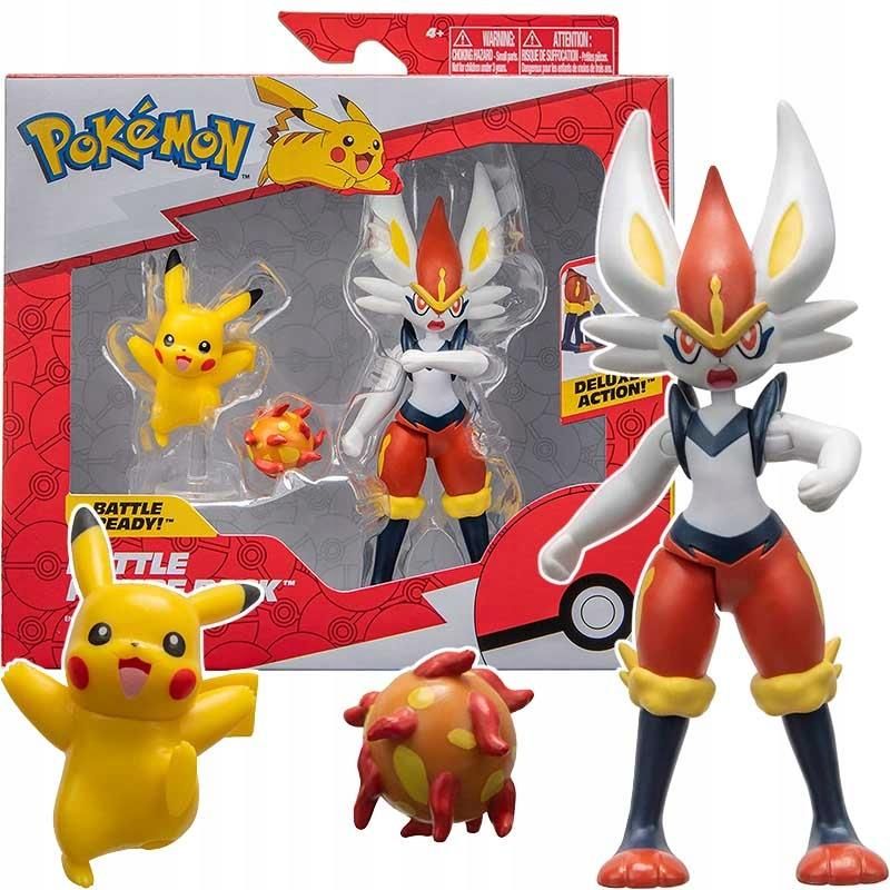 Jazwares Pokemon Zestaw Figurek 2Pak Cinderace I Pikachu - Ceny i ...