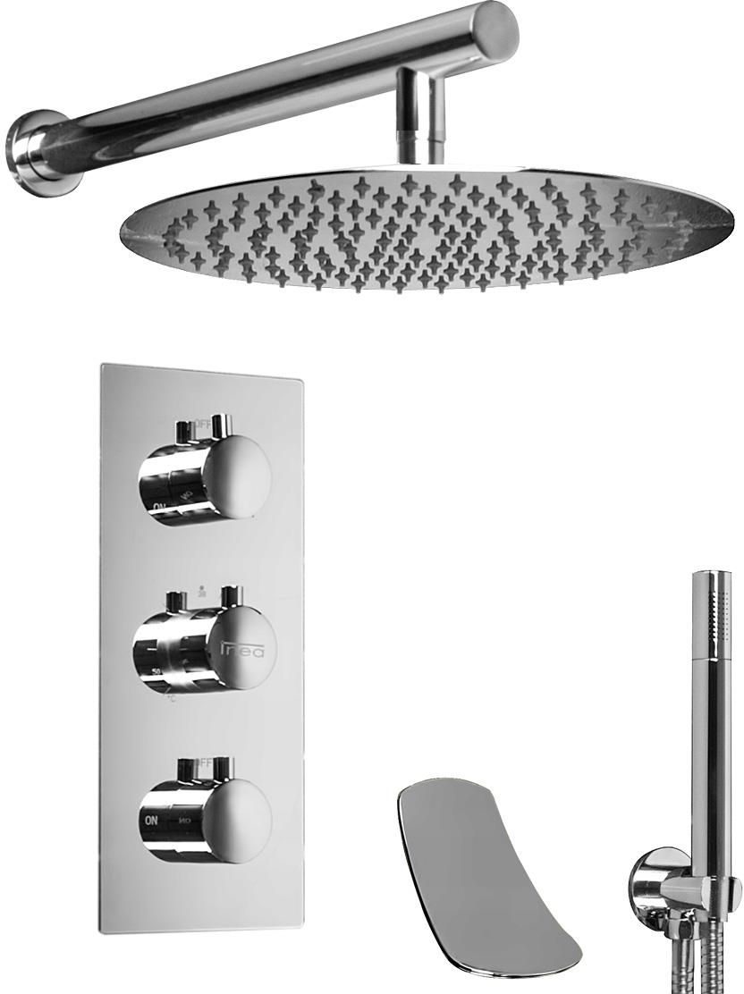 Zestaw prysznicowy Podtynkowy zestaw prysznicowy z wylewką ścienny - Opinie i ceny na Ceneo.pl