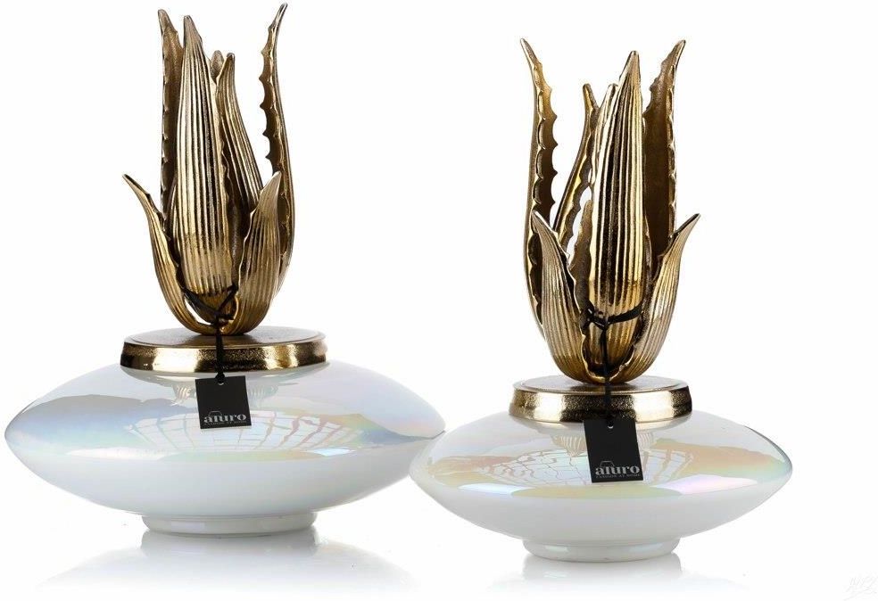 Aluro Bomboniera Ze Szkła Perłowo-Złota Asura xl A01580 - Opinie i ...
