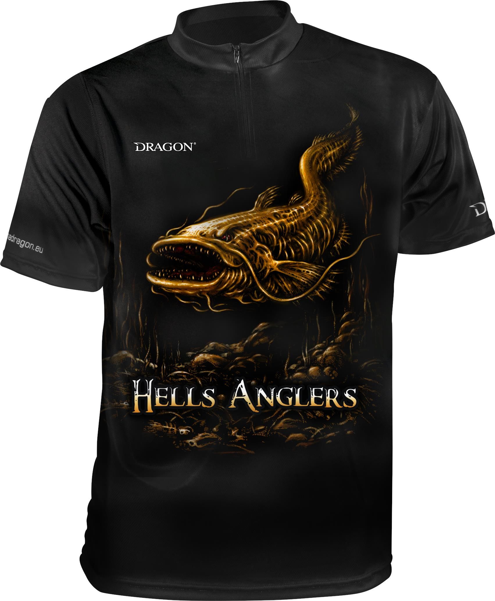 Dragon T Shirt Hells Anglers Z Zamkiem Sum Xl 30 Czarno Pomarańcz ...