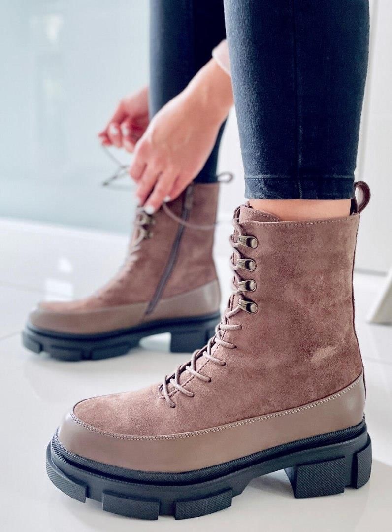 Botki sznurowane KINNEY KHAKI - Ceny i opinie - Ceneo.pl