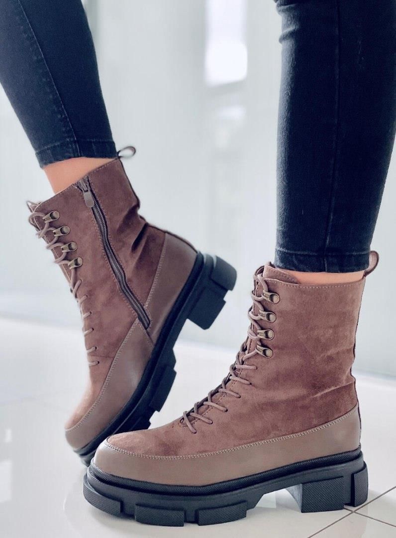 Botki sznurowane KINNEY KHAKI - Ceny i opinie - Ceneo.pl