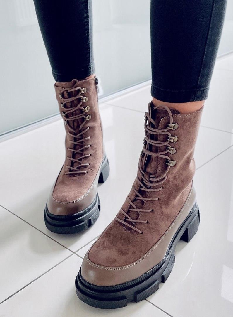 Botki sznurowane KINNEY KHAKI - Ceny i opinie - Ceneo.pl