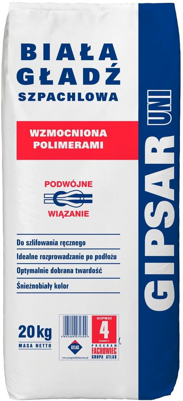 Tynk Atlas Gładź Szpachlowa Podwójne Wiązanie Gipsar 20kg - Opinie i ...