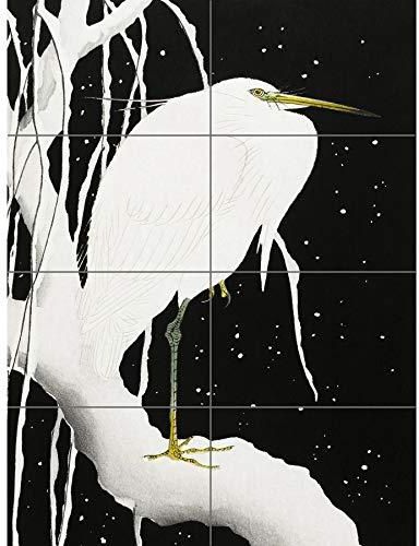 Artery8 Ohara Koson Czapla W Śniegu Japoński Obraz Xl Giant Panel ...